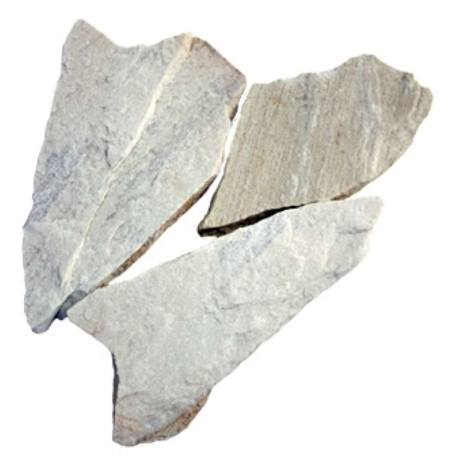 PEDRA IRREGULAR FÓSSIL BRANCA 25 m2/palete