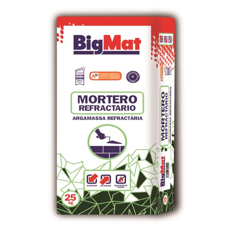 MORTERO REFRACTARIO BIGMAT (SACO 25 Kg)