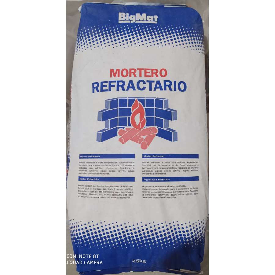 MORTERO REFRACTARIO BIGMAT 25 KG