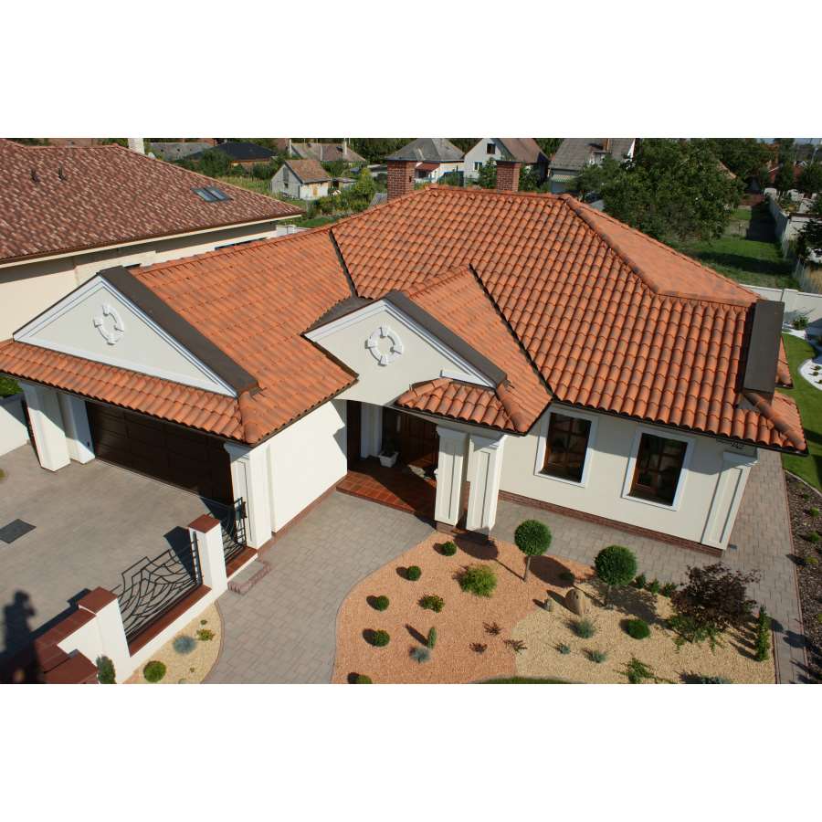 TEJA MIXTA GRANDE ROJA JASPEADA DE 10,5 PZ/M2.