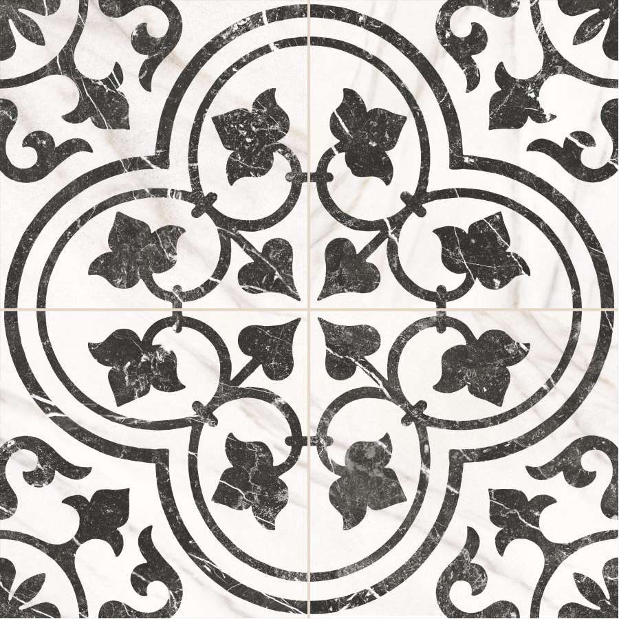 PAVIMENTO PORCELANICO MERZONI ORNATE MARQUINA 45,2X45,2