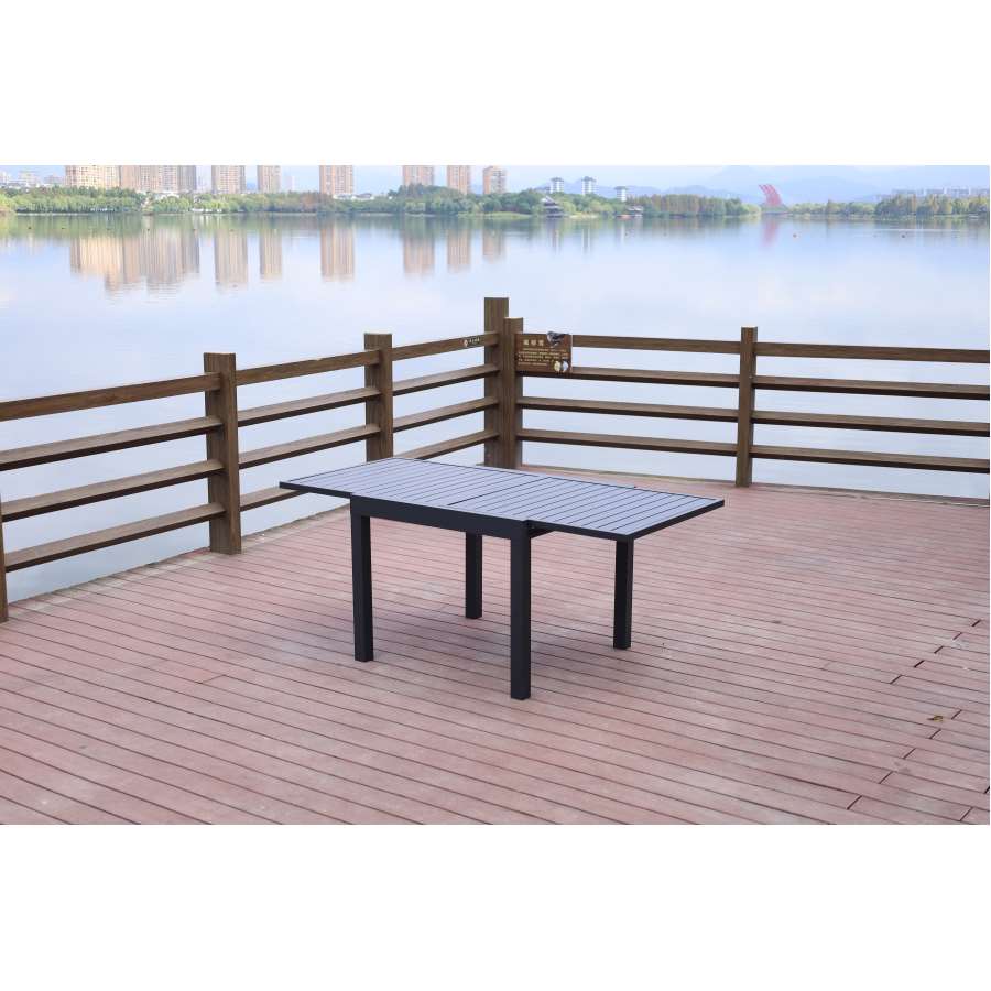 CONJUNTO NIMES MESA EXTENSIBLE 90/180x90x75 cm+ 4 SILLONES